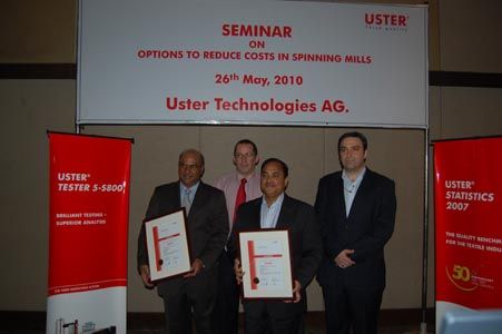 Square Textiles & Malek Spinning are awarded with Usterized Certificate