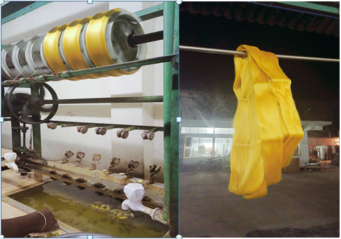 Tour to a silk factory looking on moth to end product