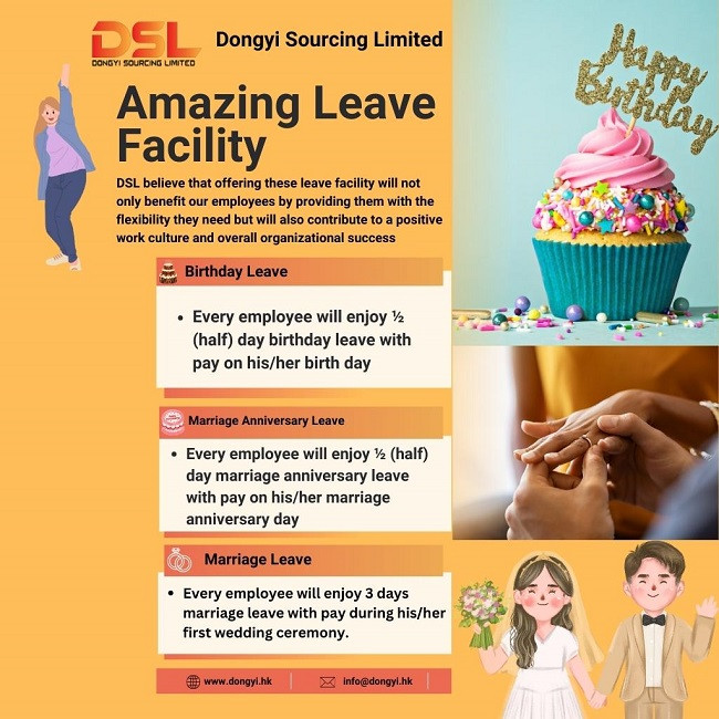 Dongyi announces paid birthday, marriage anniversary leave for staffs