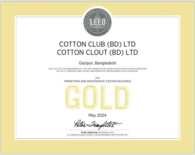 Cotton Club bags LEED Gold certificate from USGBC